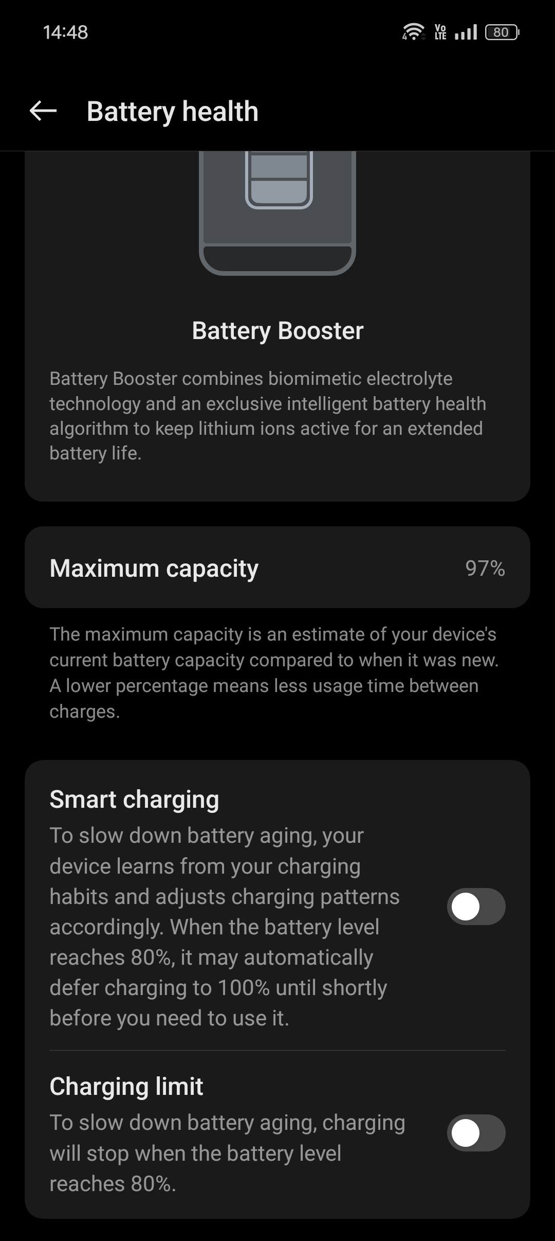 About battery health indicator