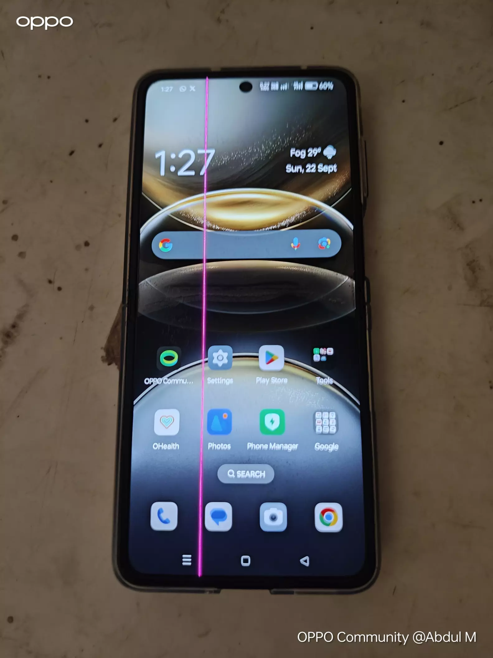 Pink line on phone screen! Why does it happen and how to solve it?