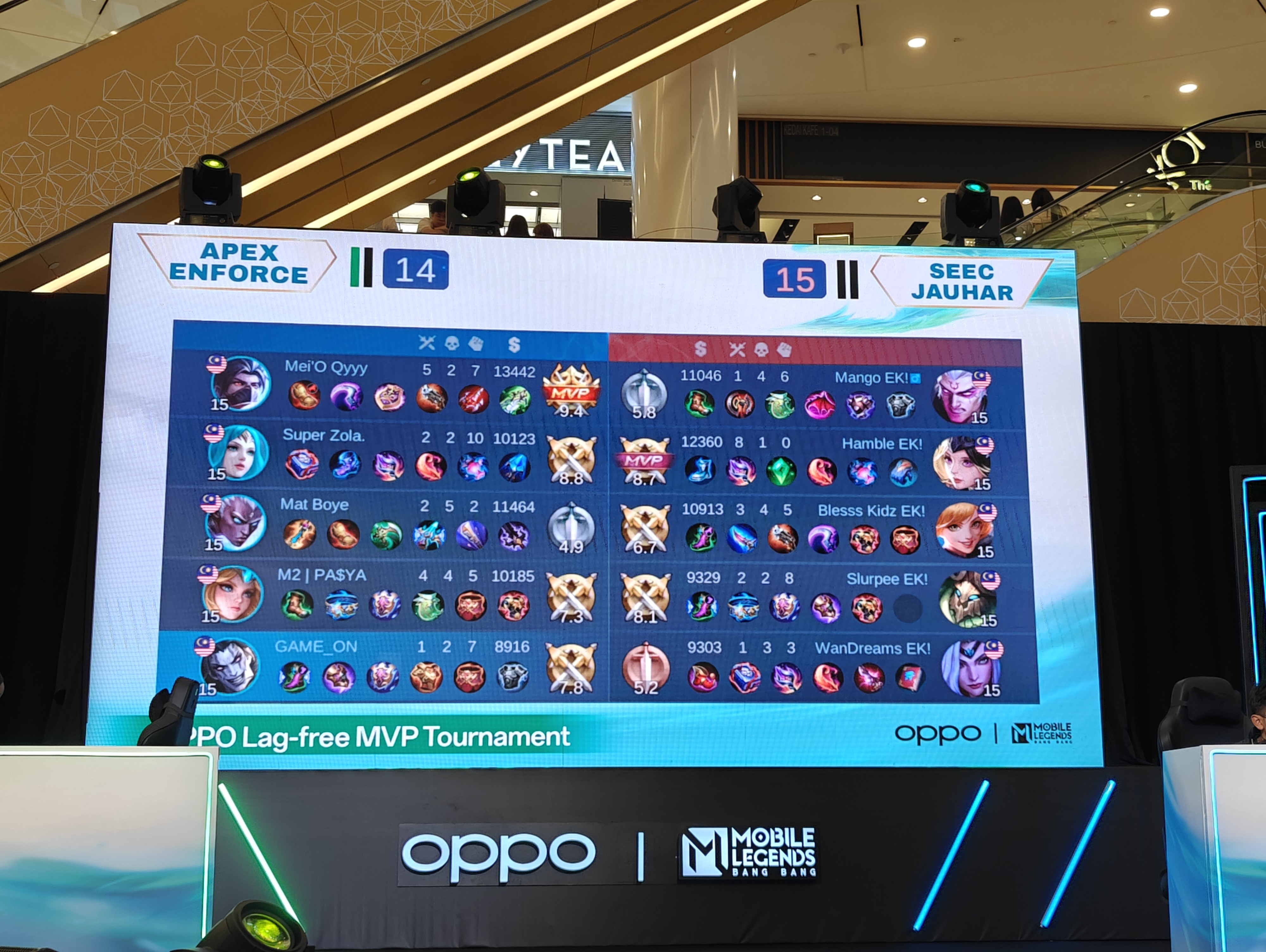 OPPO X MLBB Final Tournament Lag Free MVP