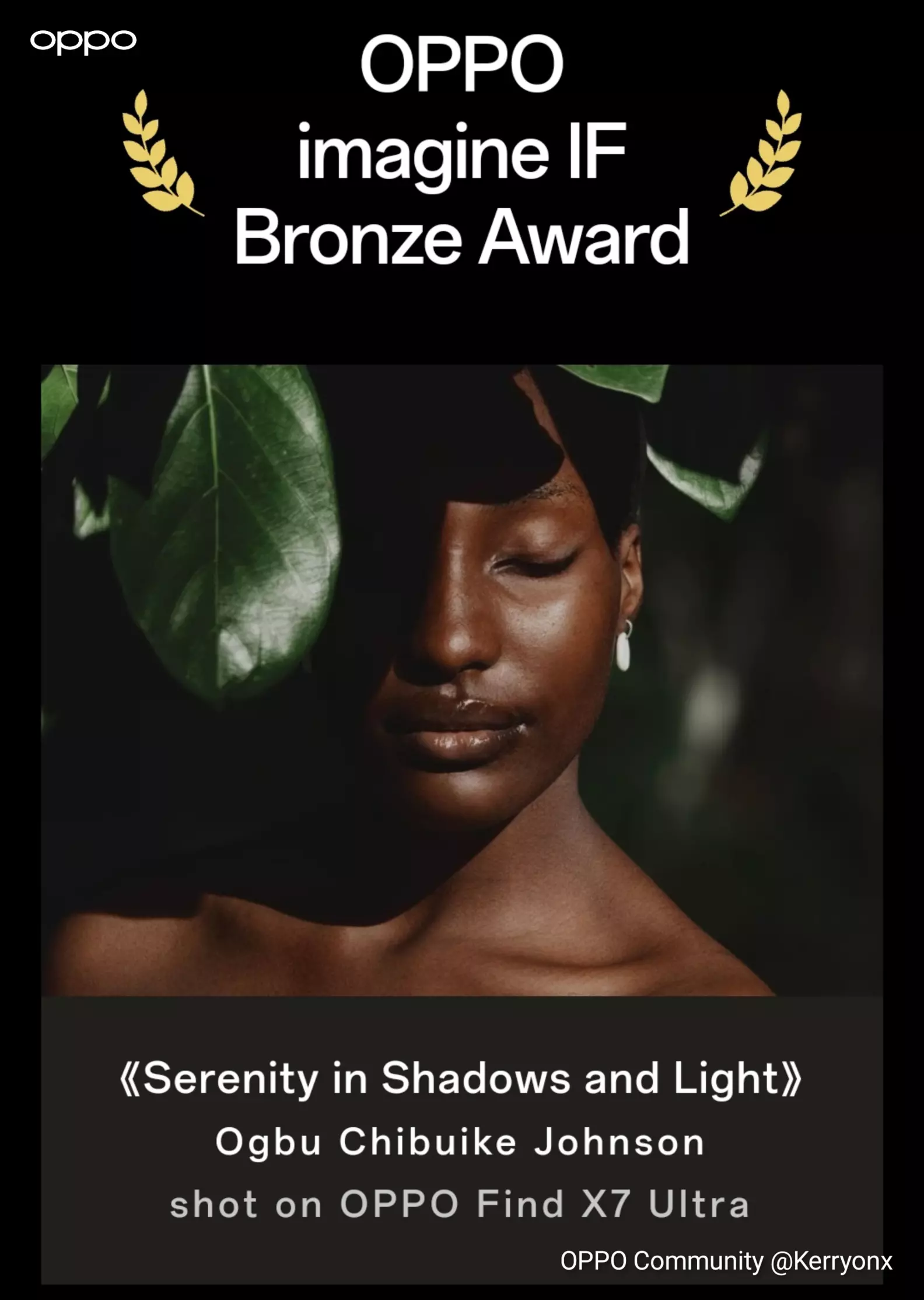 OPPO Imagine IF Photography Award- Bronze Winner.