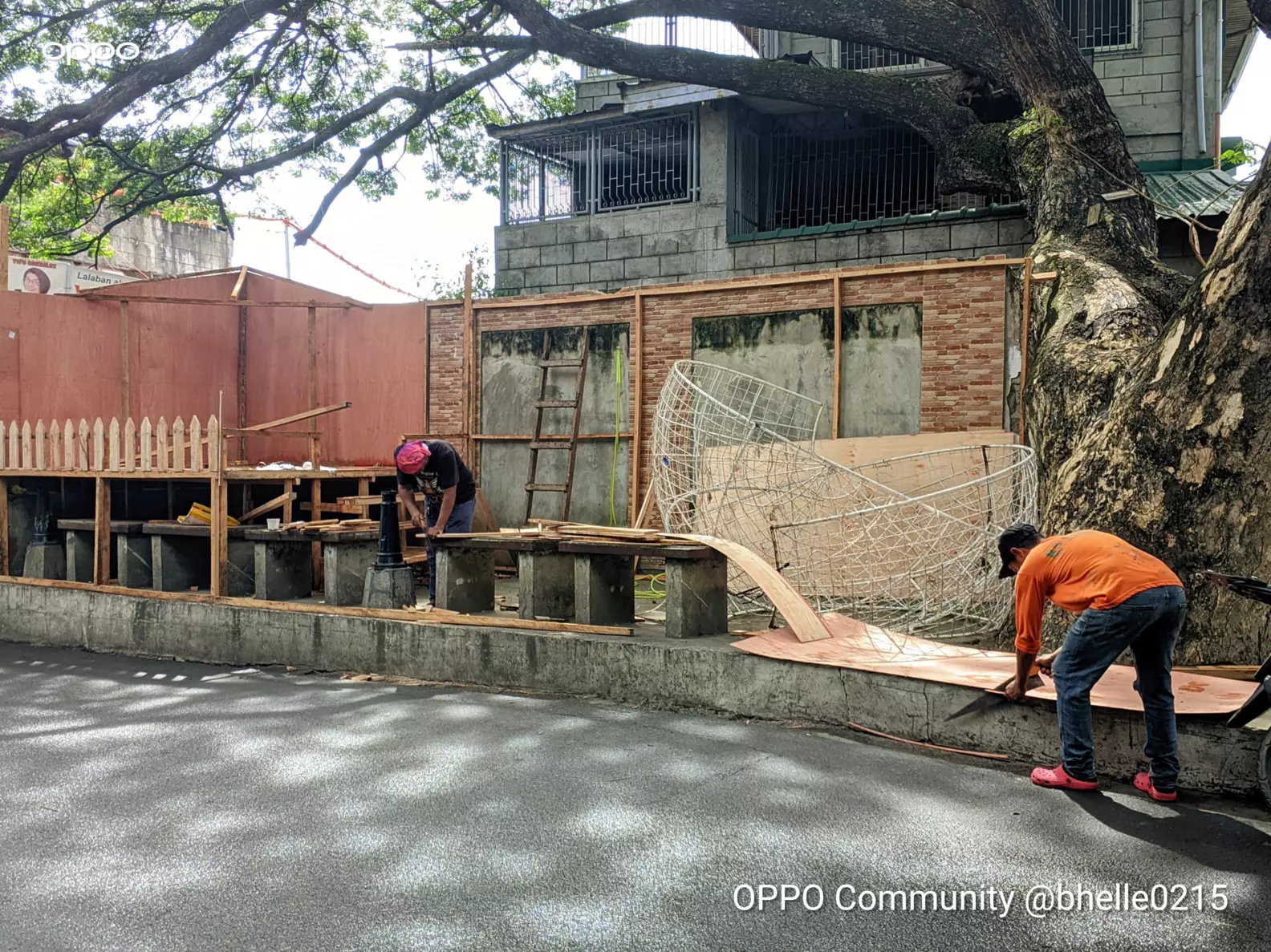 I noticed two men working on something since yesterday. Any
