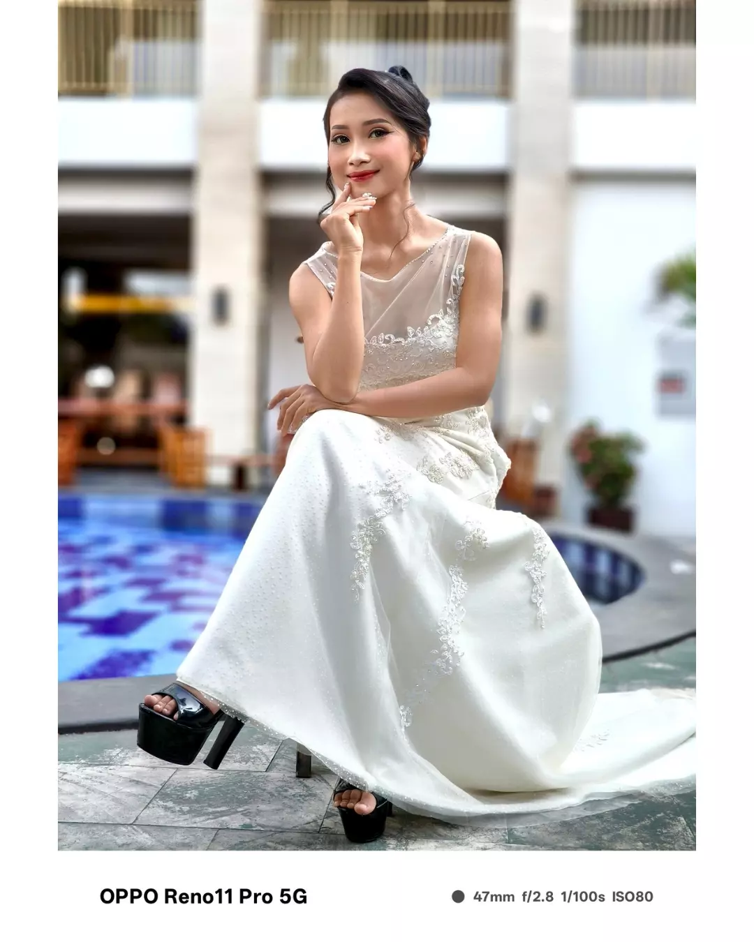 The wedding simulation photo session held by Hotel Bueno Col