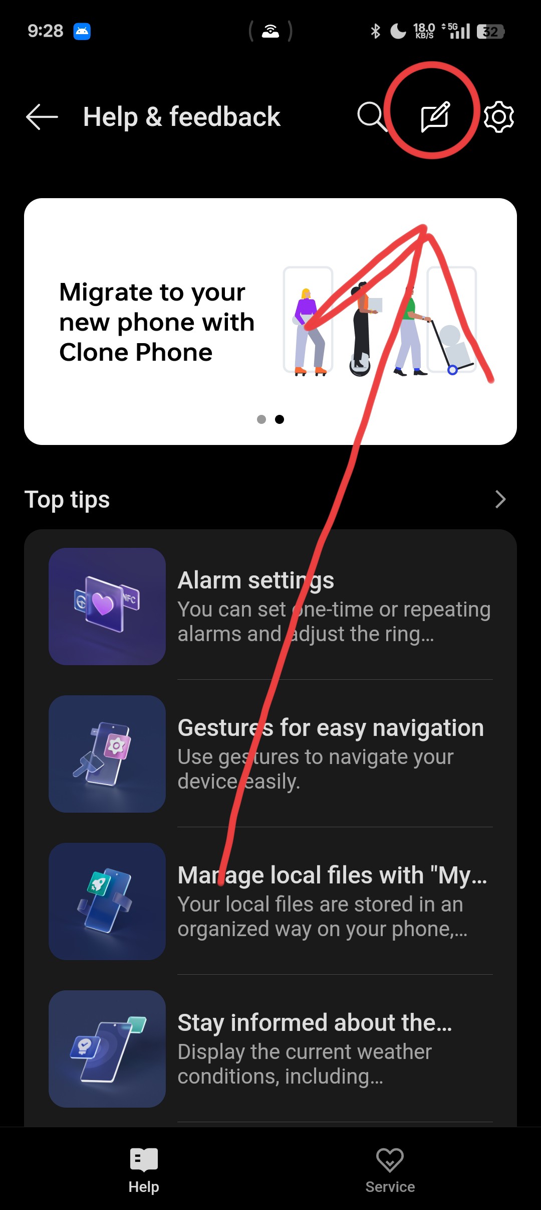 Reno 10 5G app opening animations.