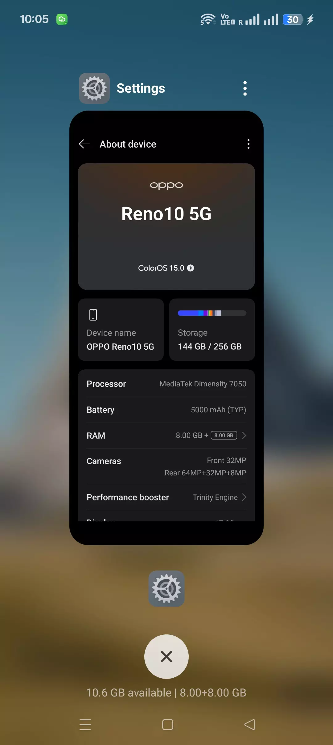 Oppo Reno10 5G Gets RAM Expansion Feature Back with ColorOS 15 Update