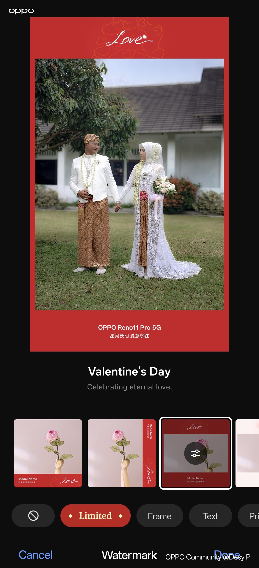 Frame OPPO With Love 💖💖💖💖