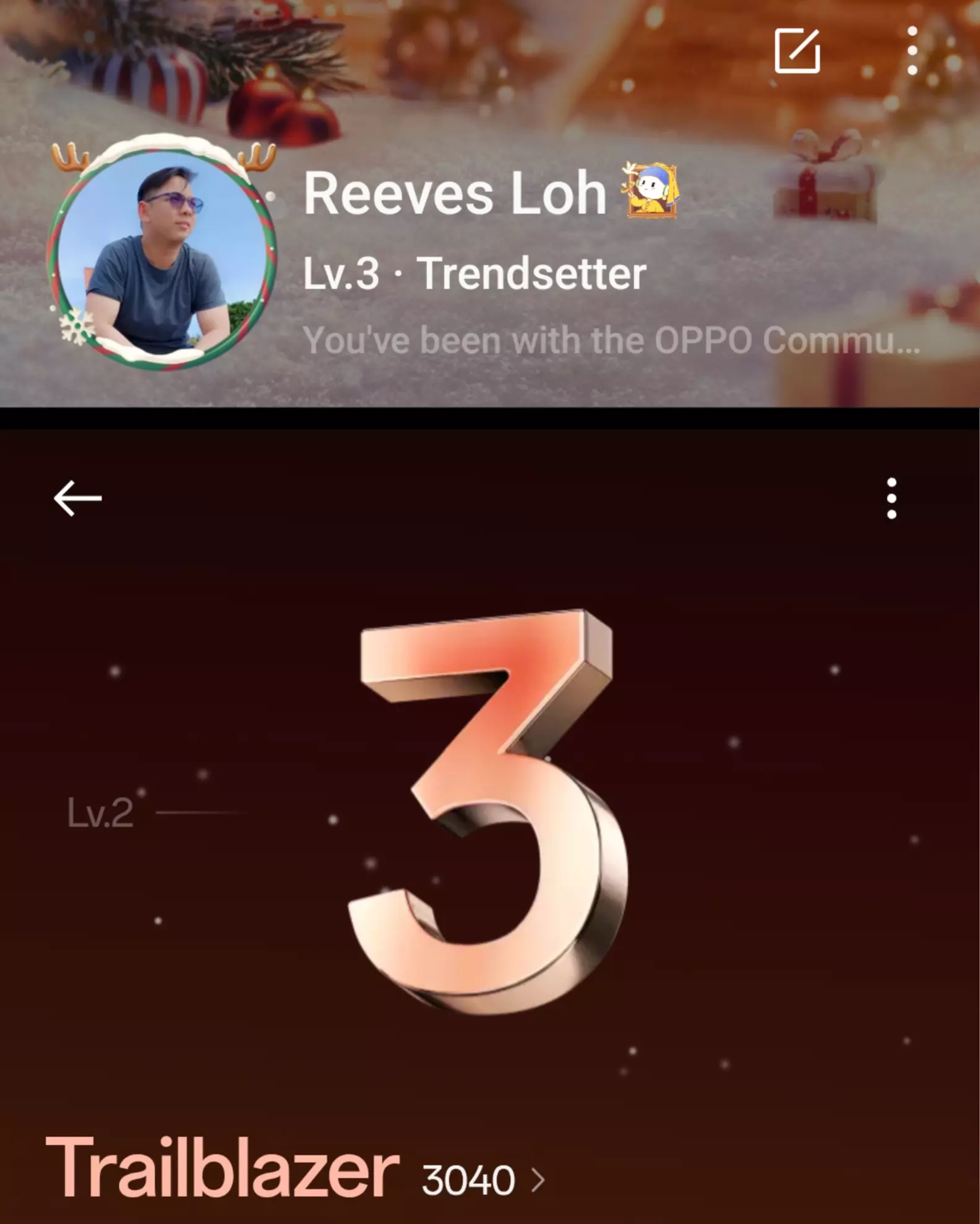 Finally reaching Level 3 (Trailblazer), signifies active par