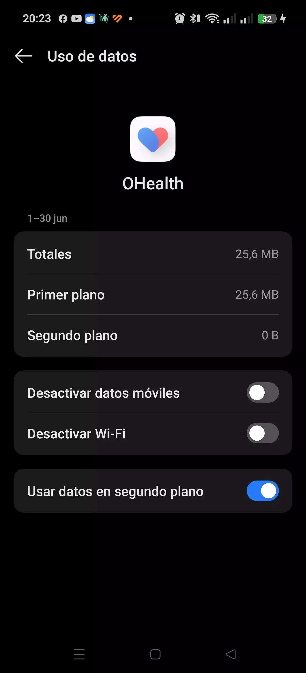 Activar aplicación en segundo plano