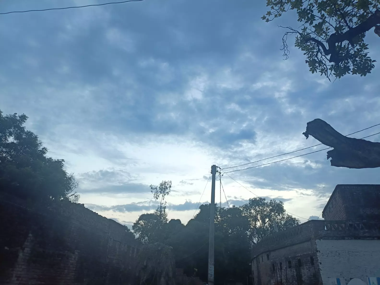 The evening view of my staying place this time Summer on its