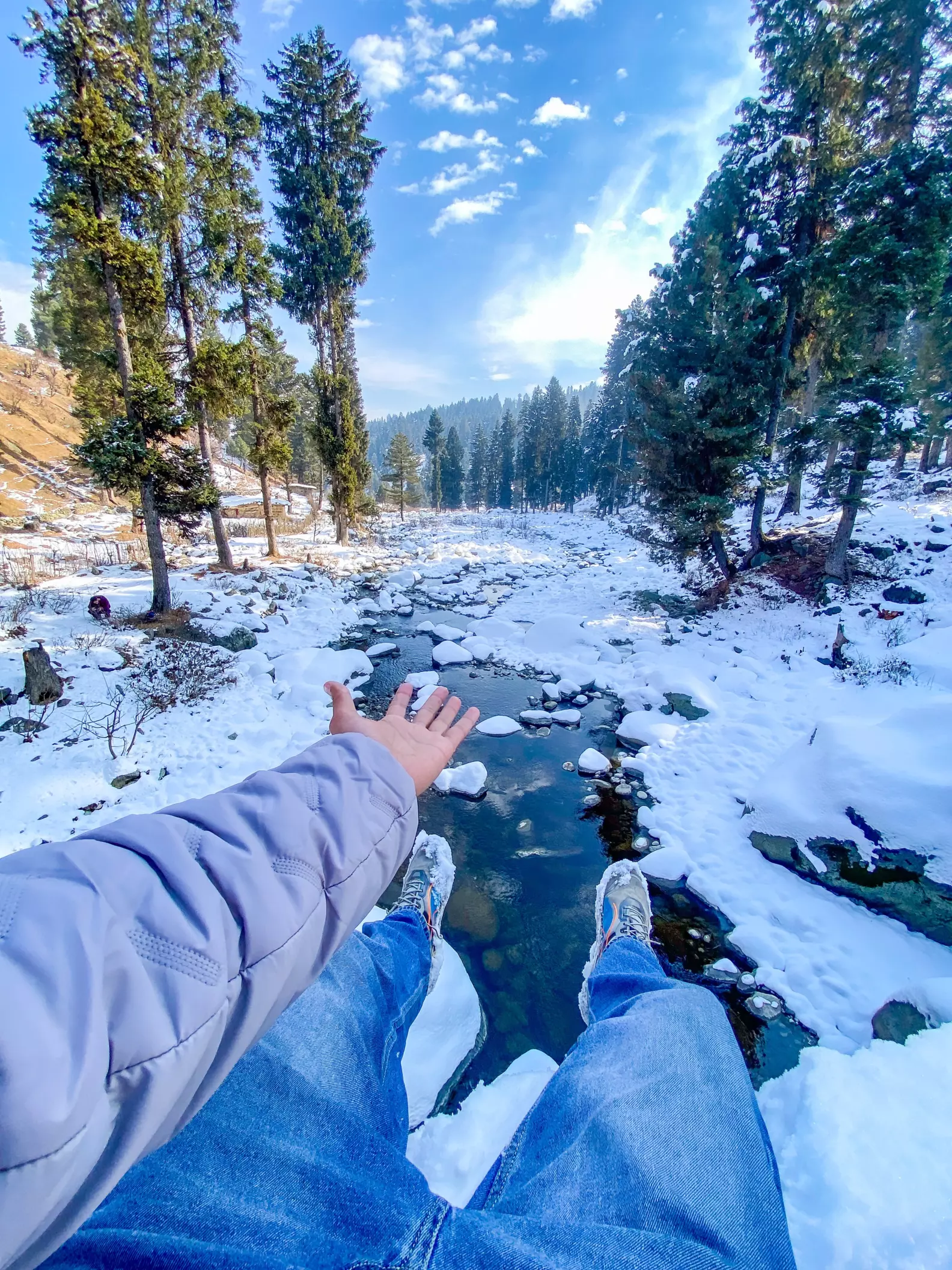 ️ Welcoming winter’s magic with open hands and frozen feet