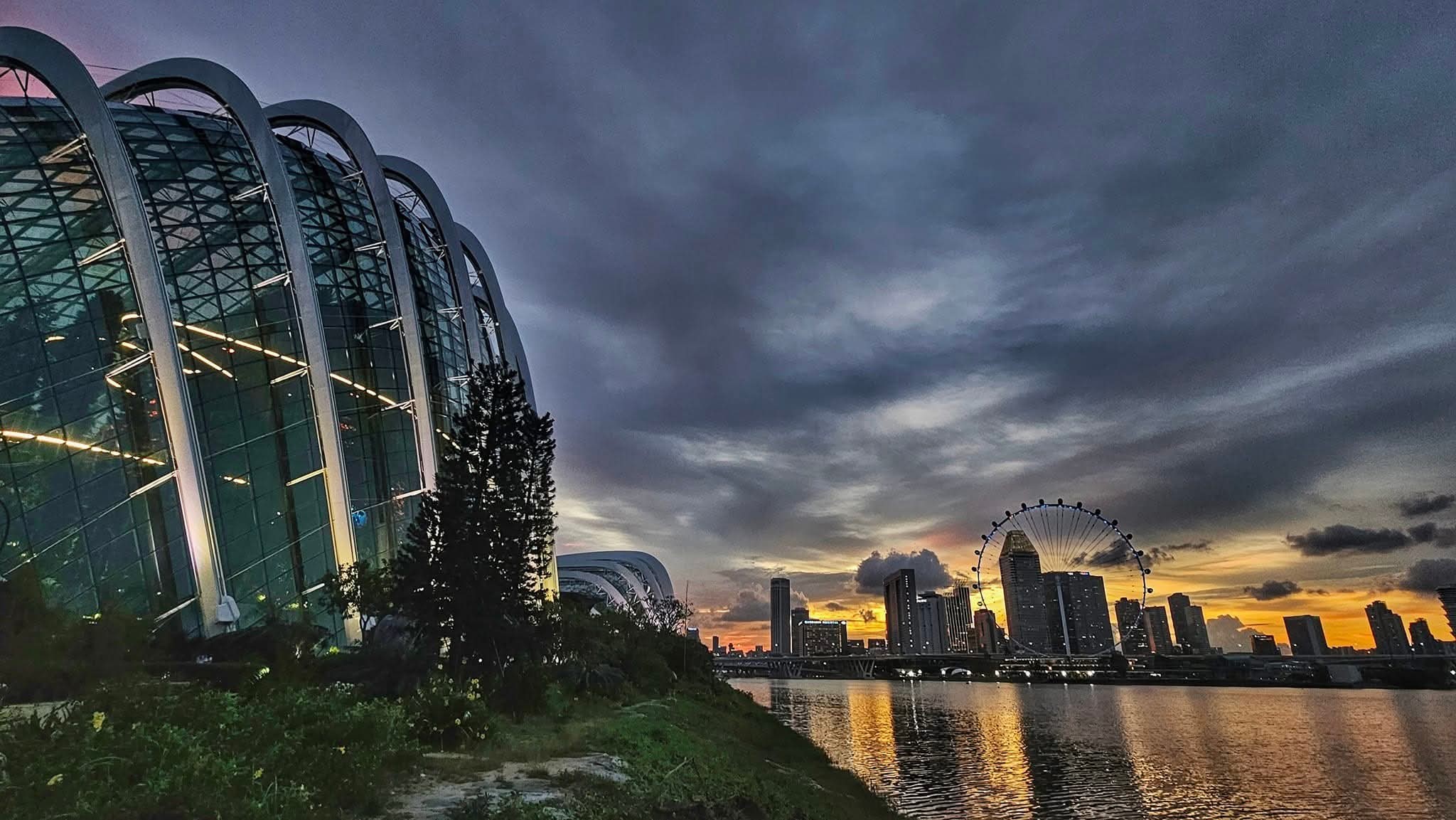 Gardens by the Bay, a tourist park in Singapore built on rec
