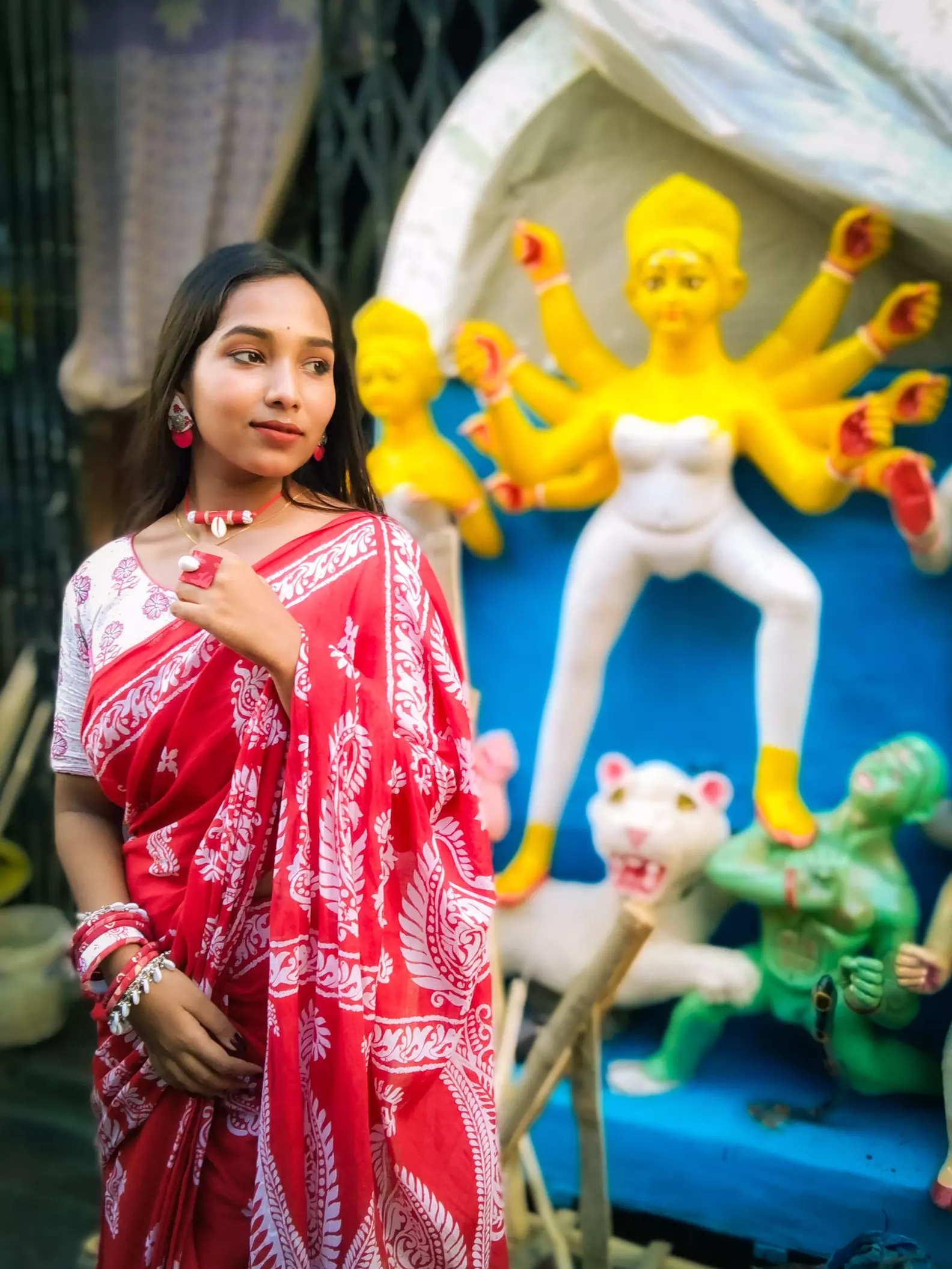 Durga Pujo Agomoni Portraits Photoshoot .... Captured by Opp