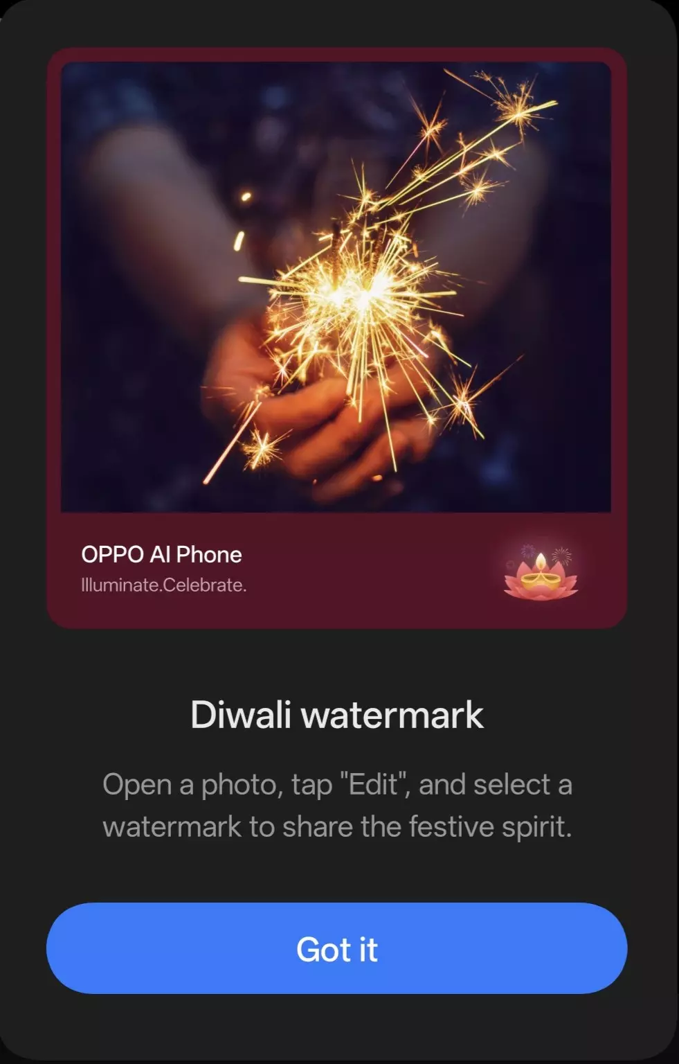 Today i just got notification for a new festive watermark in