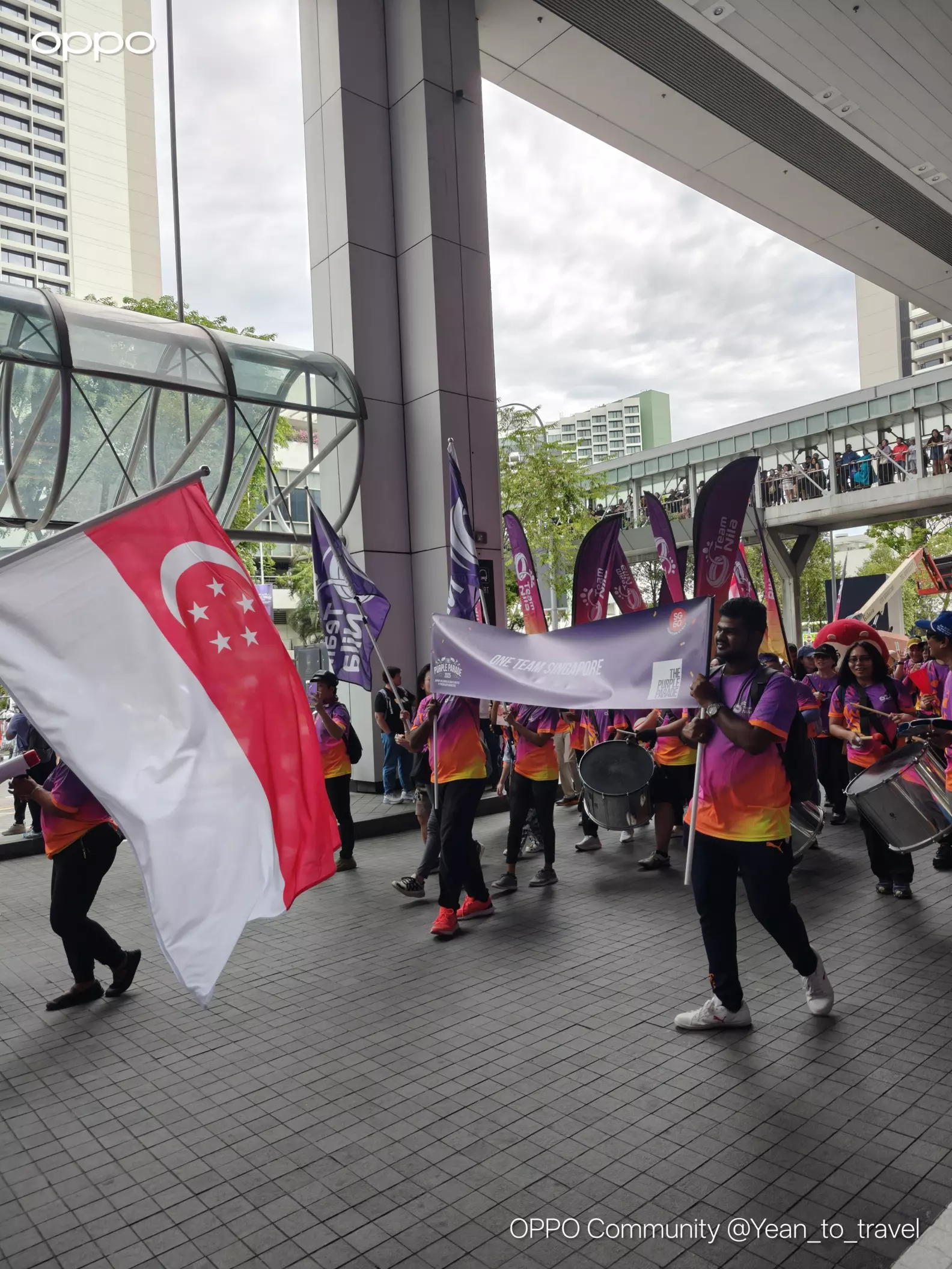 The purple parade was held in Singapore yesterday. It is a u