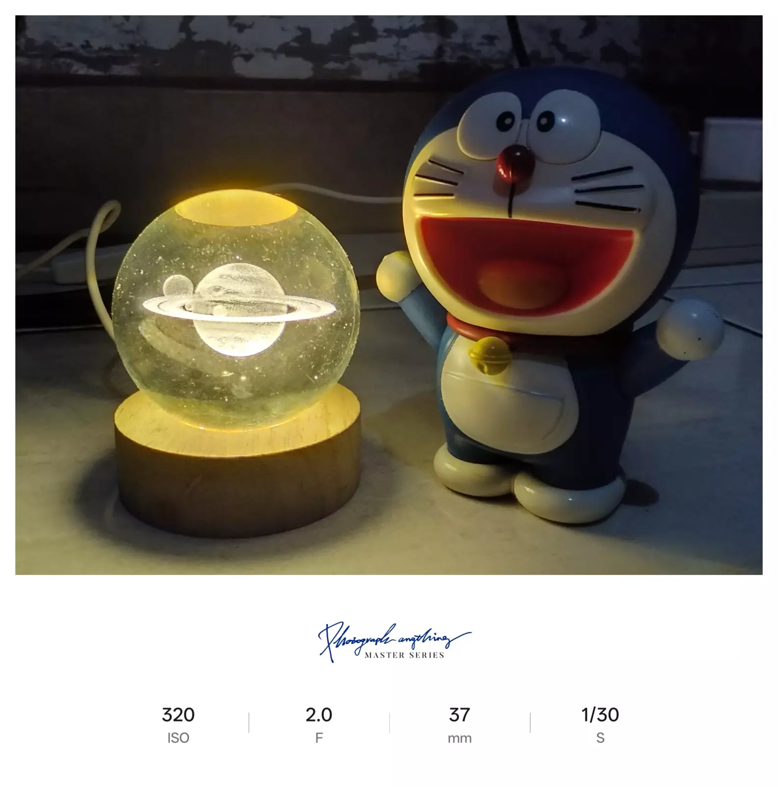 Doraemon With Saturn Night Light Bulb 💡🔮 🪐