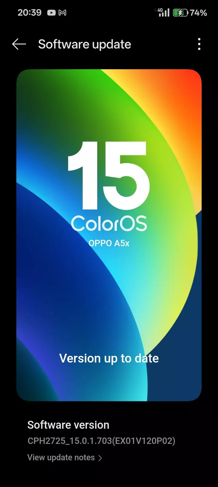 Please oppo a5x colour os 16 update release 🙏🙏🙏