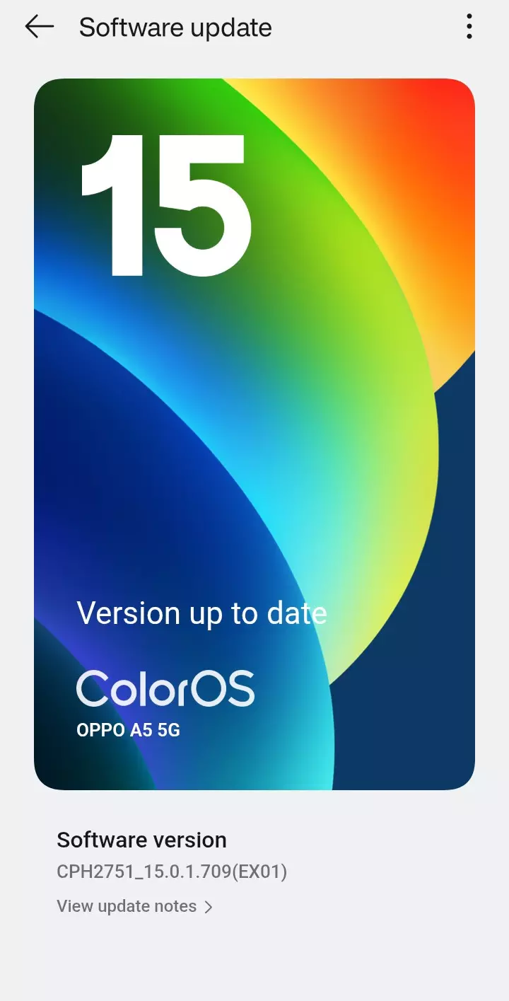Oppo a5 5g 16 update release please