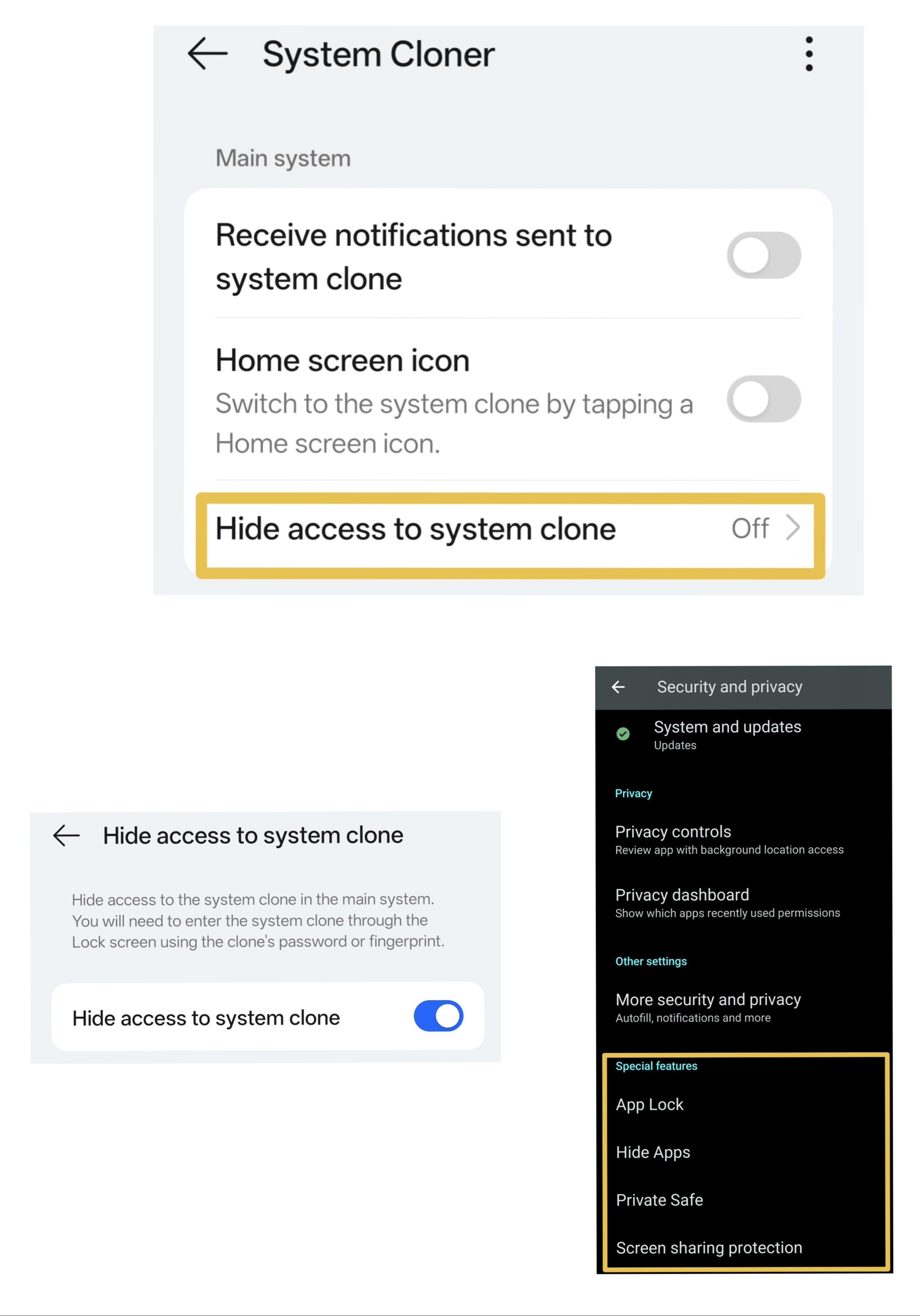 System Cloner!! Next Level Privacy 👀 Must Try Feature