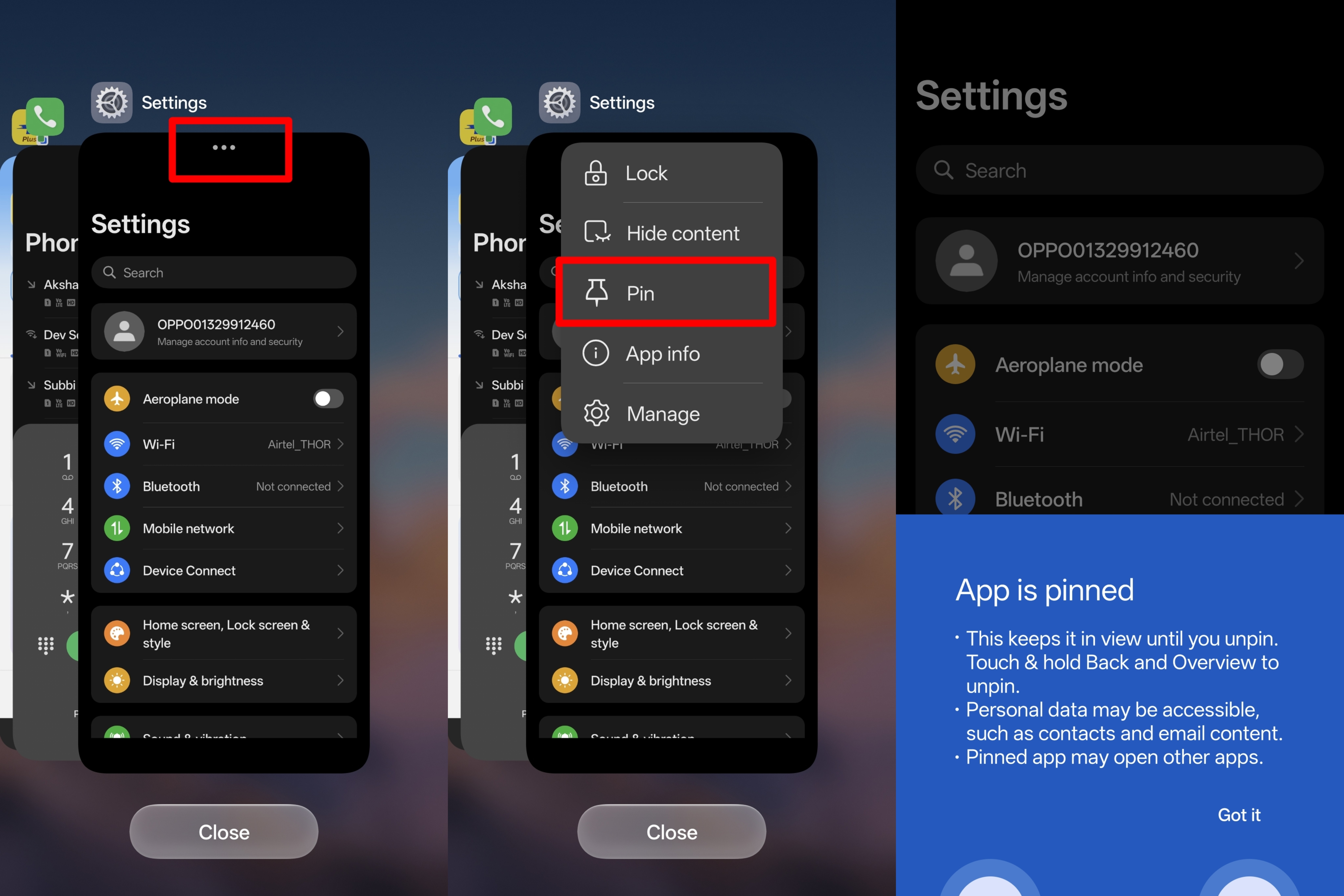 Pin It📌 , Protect It: Smart App Pinning on my OPPO device