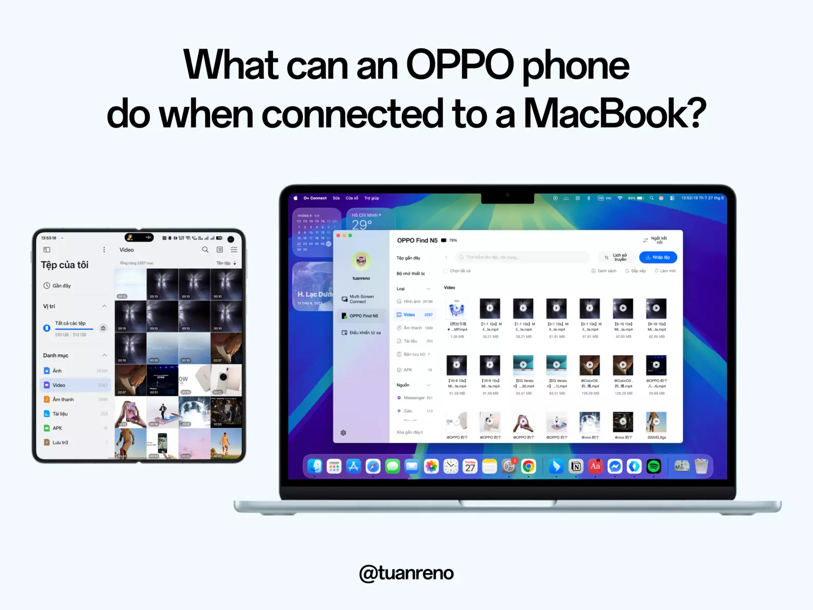 🌟 Discover 4 convenient features when connecting OPPO phone and MacBook