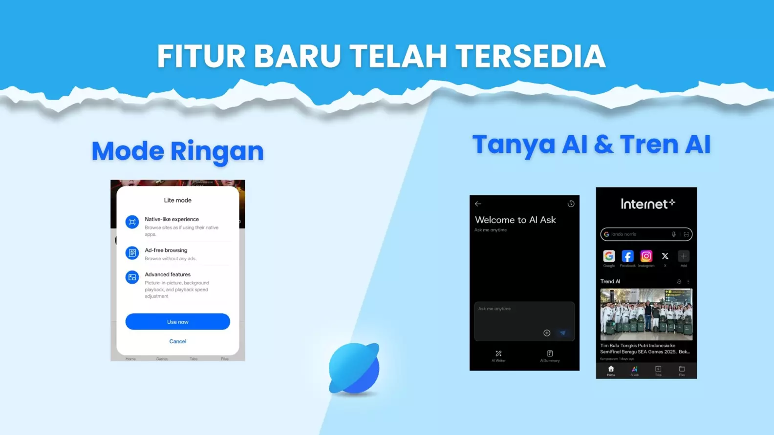 Fitur Baru pada Internet (Browser) App