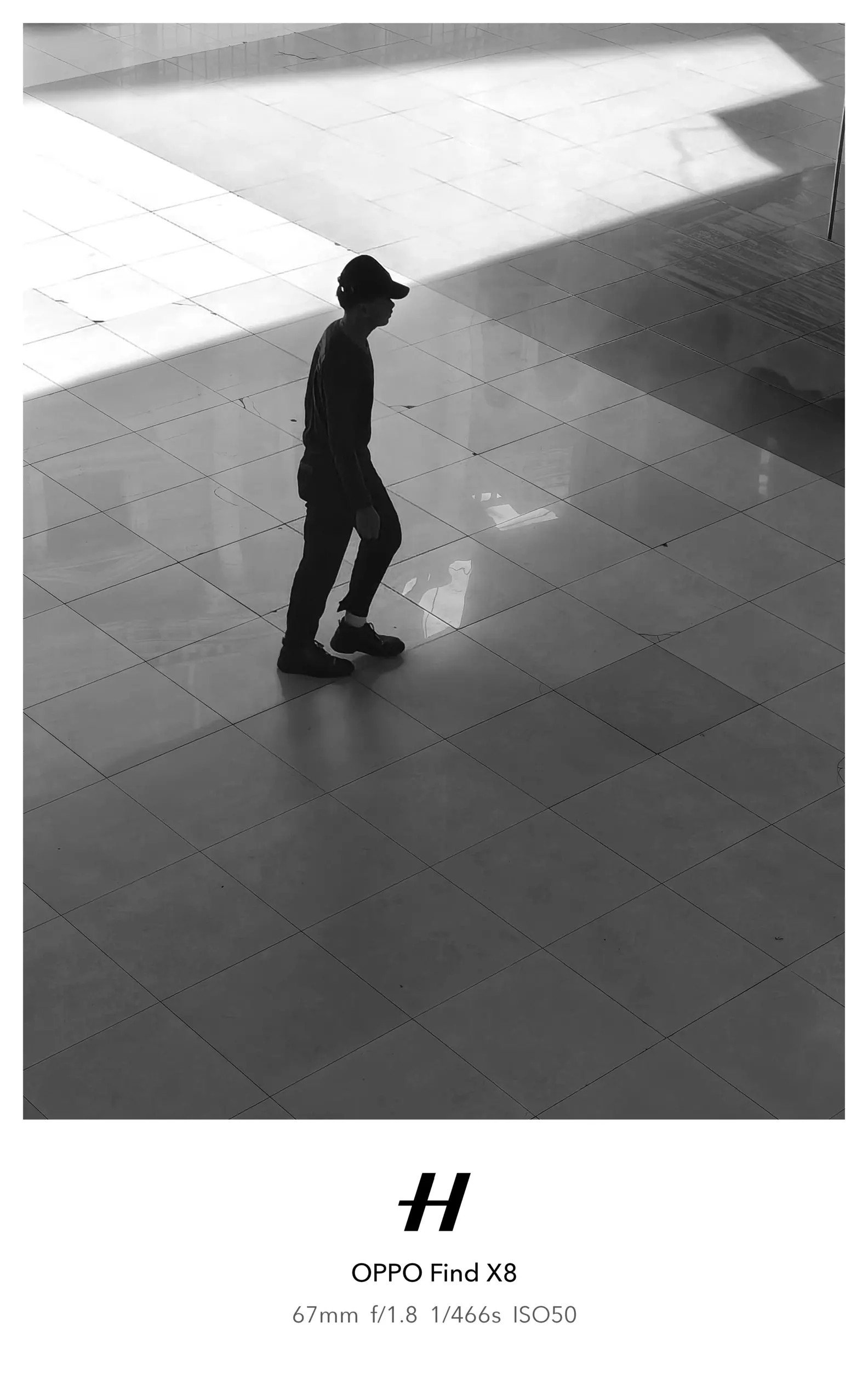Nothing extraordinary, just a person walking through light a