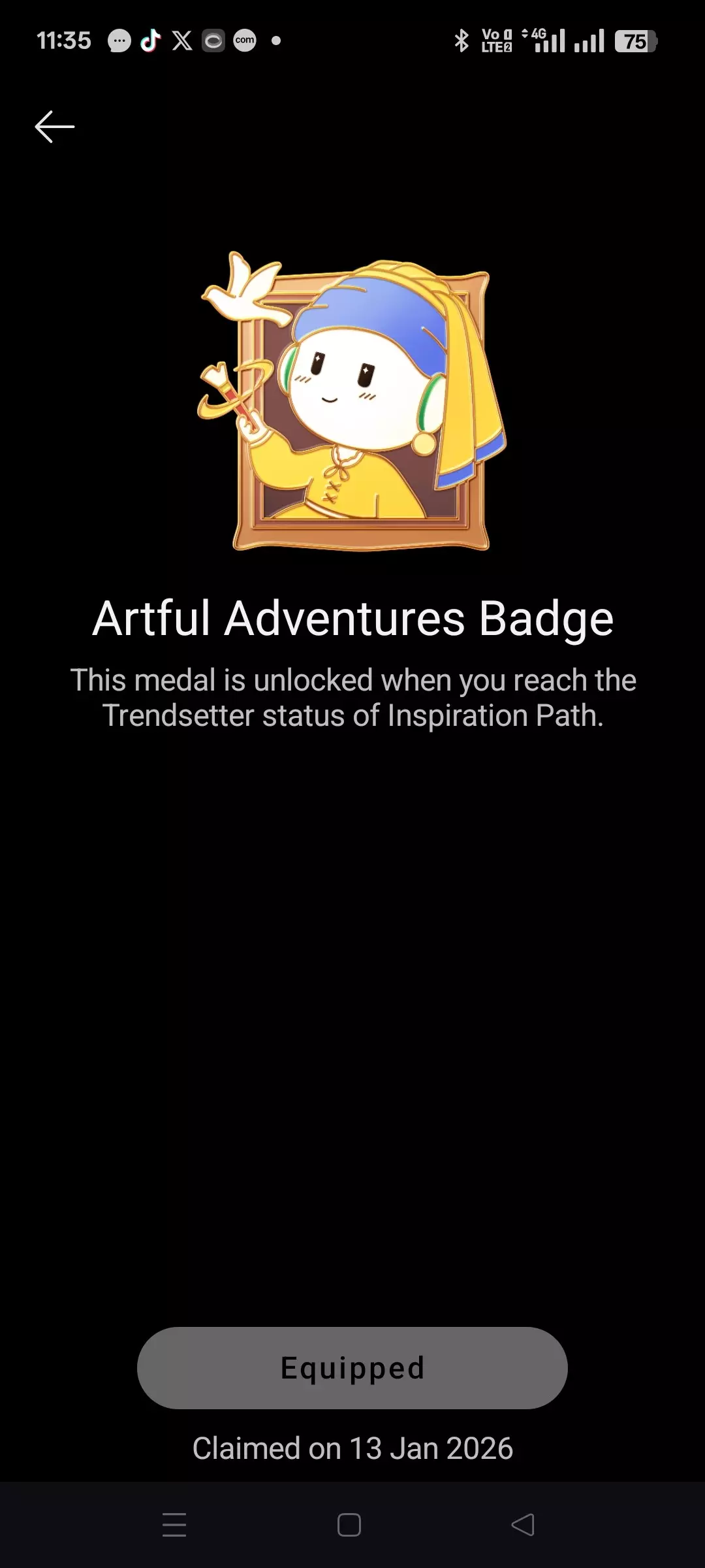Congratulations 🎉 to myself I got a badge also everything i