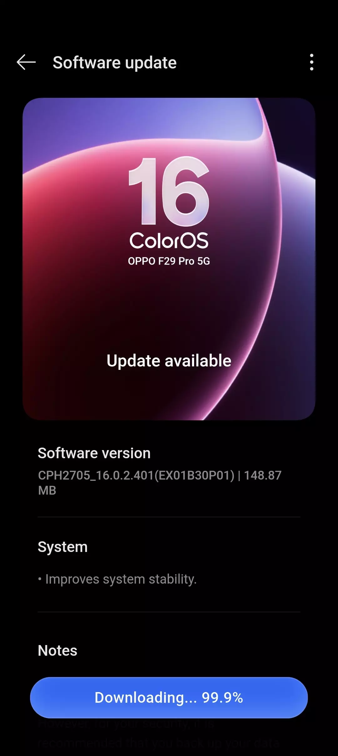 NEW STABILITY UPDATE AVAILABLE FOR F29 PRO