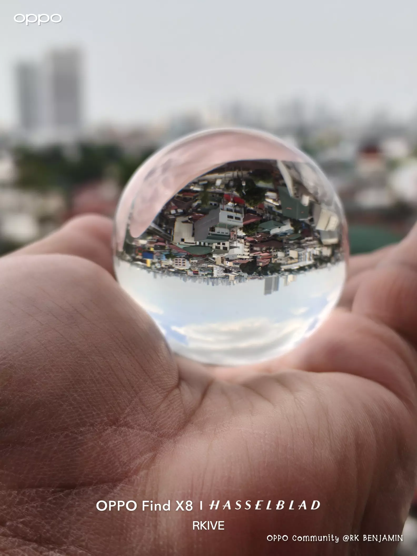 TGIF!!In the palm of my hand, a crystal sphere captures and