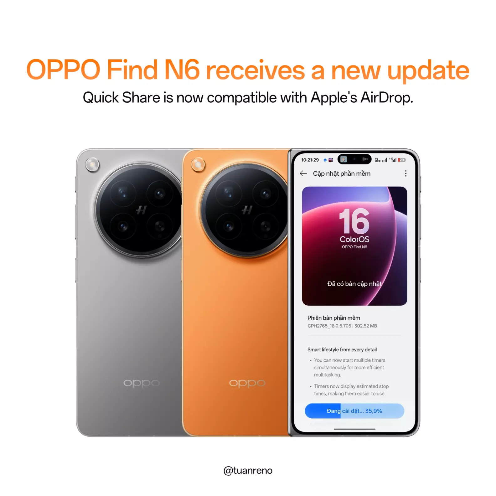 OPPO Find N6 New Update: AirDrop is finally here! ⚡
