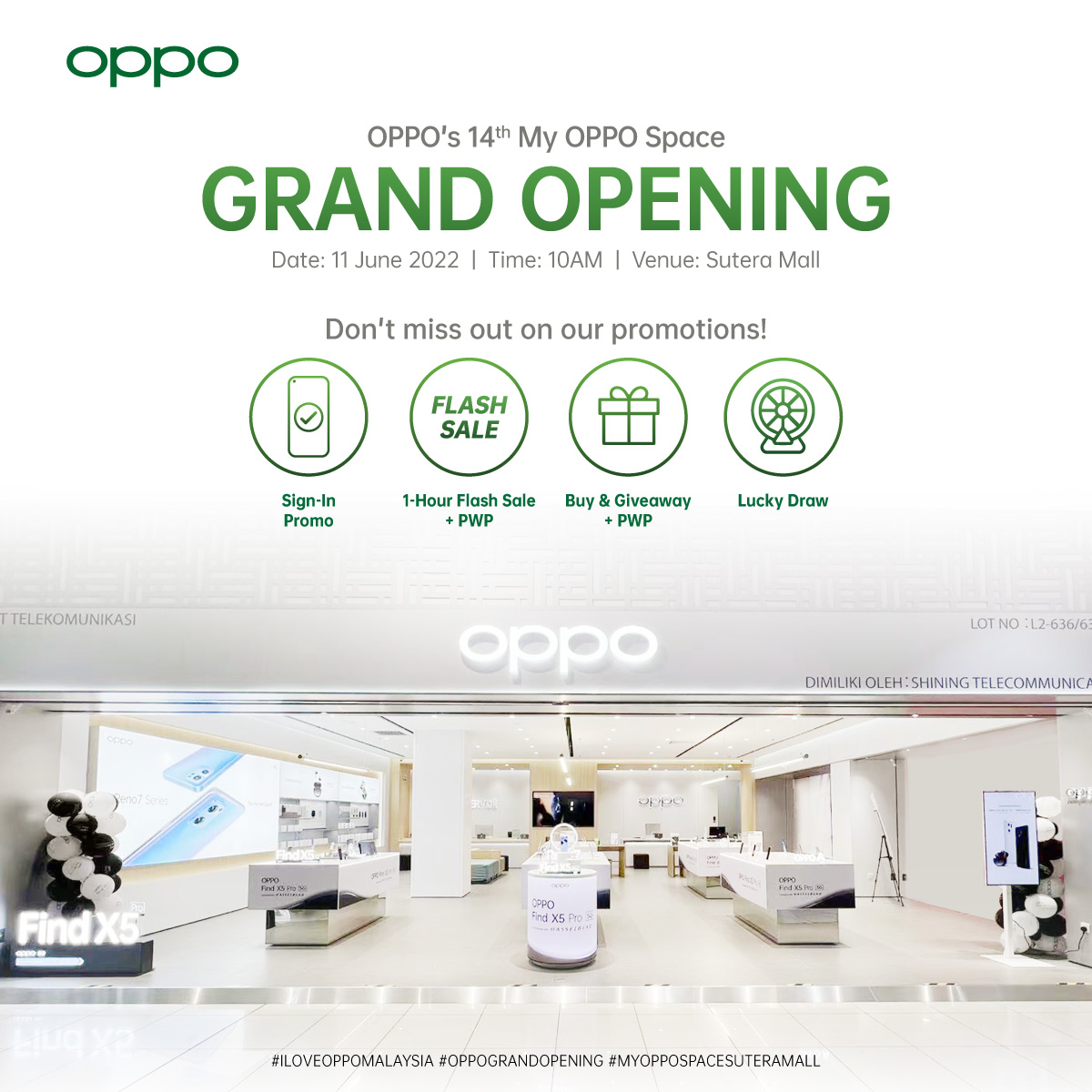 [Grand Opening] My OPPO Space @ Sutera Mall