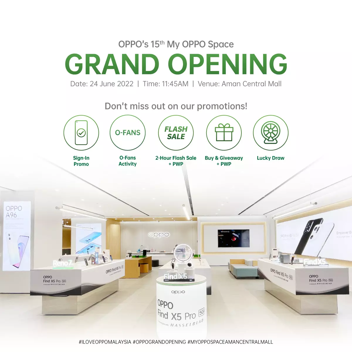 [Grand Opening] My OPPO Space @ Aman Central