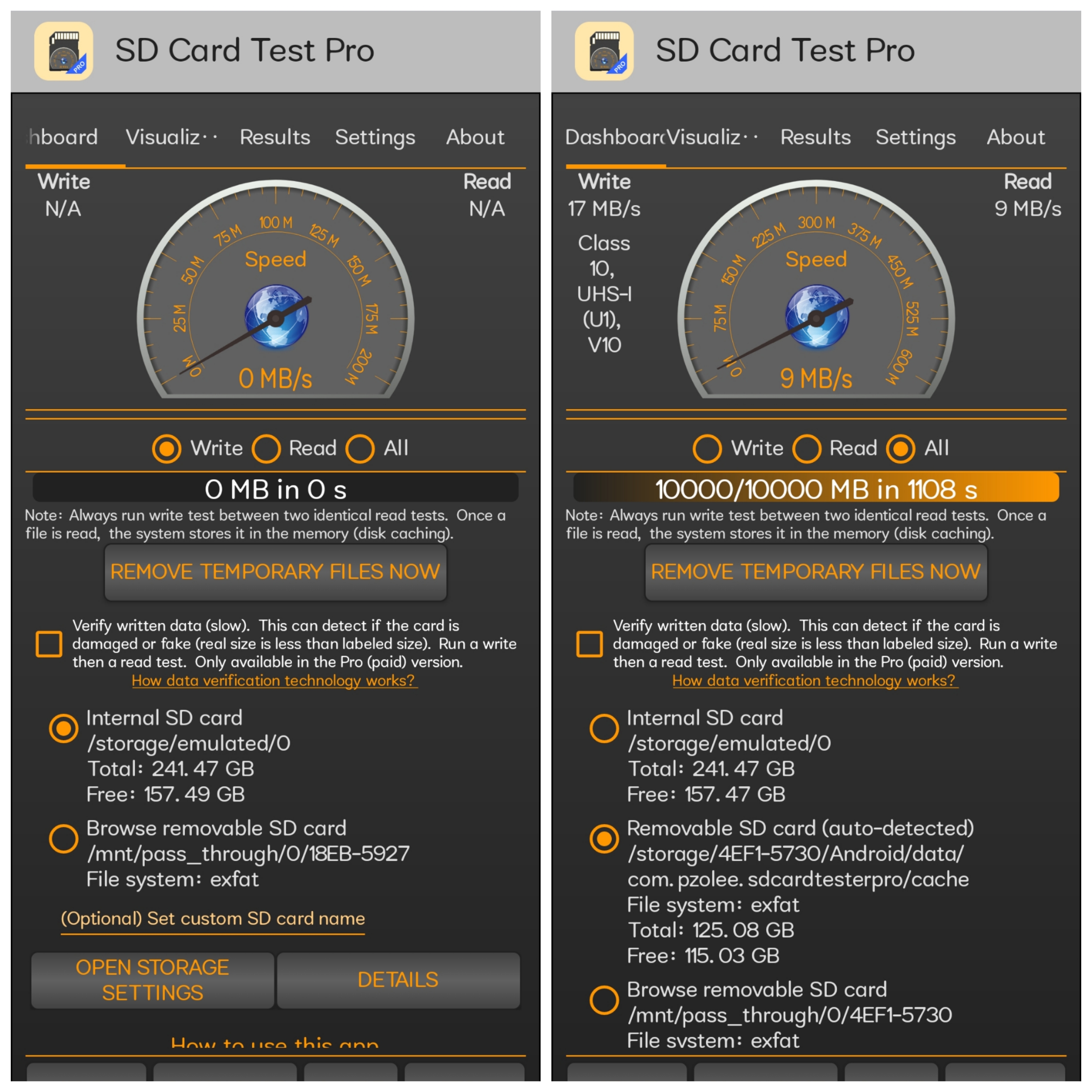MicroSD Speed Test
