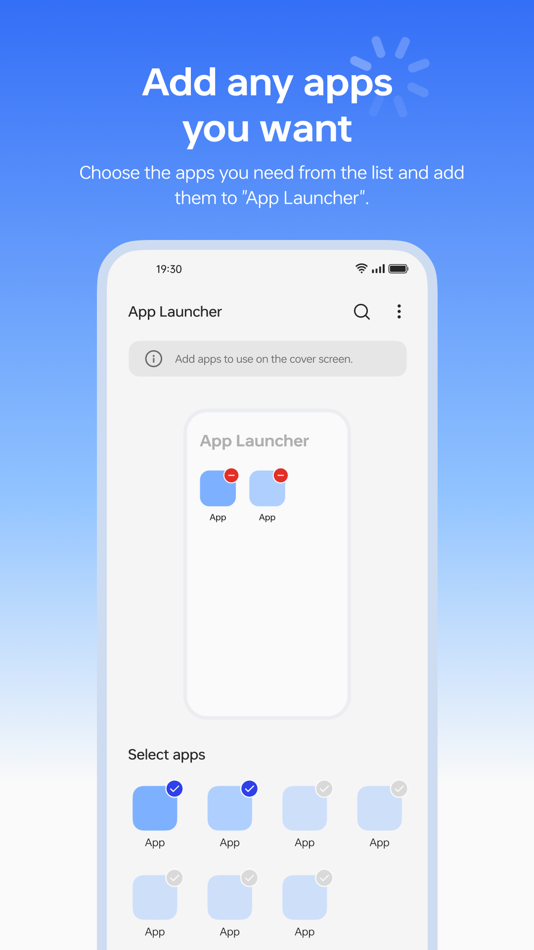 App launcher on OPPO Find N3 Flip