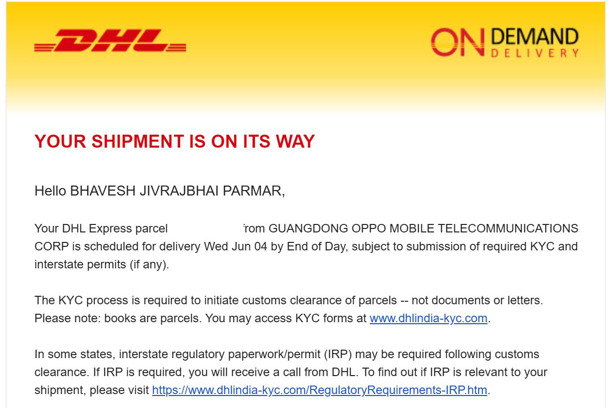 An unexpected surprise! 😲Last night, I got an email from DH
