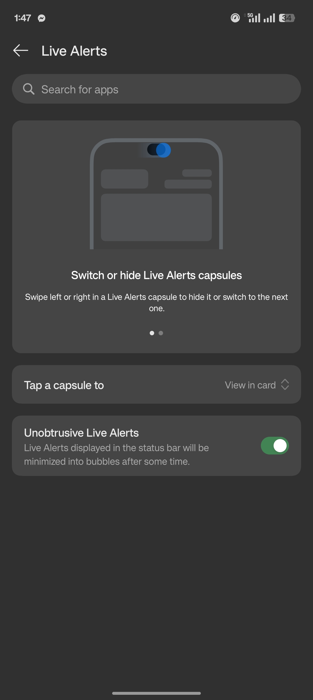 Why theres no support applications in my live alerts? even t