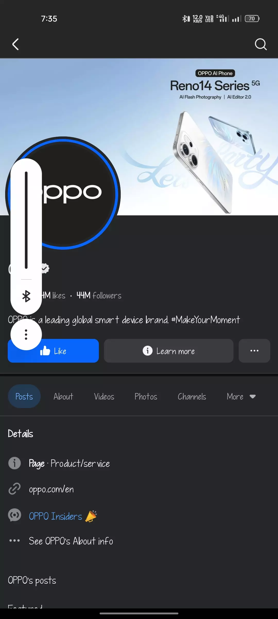 Oppo a95 automatic volume increase.Please solve the problem