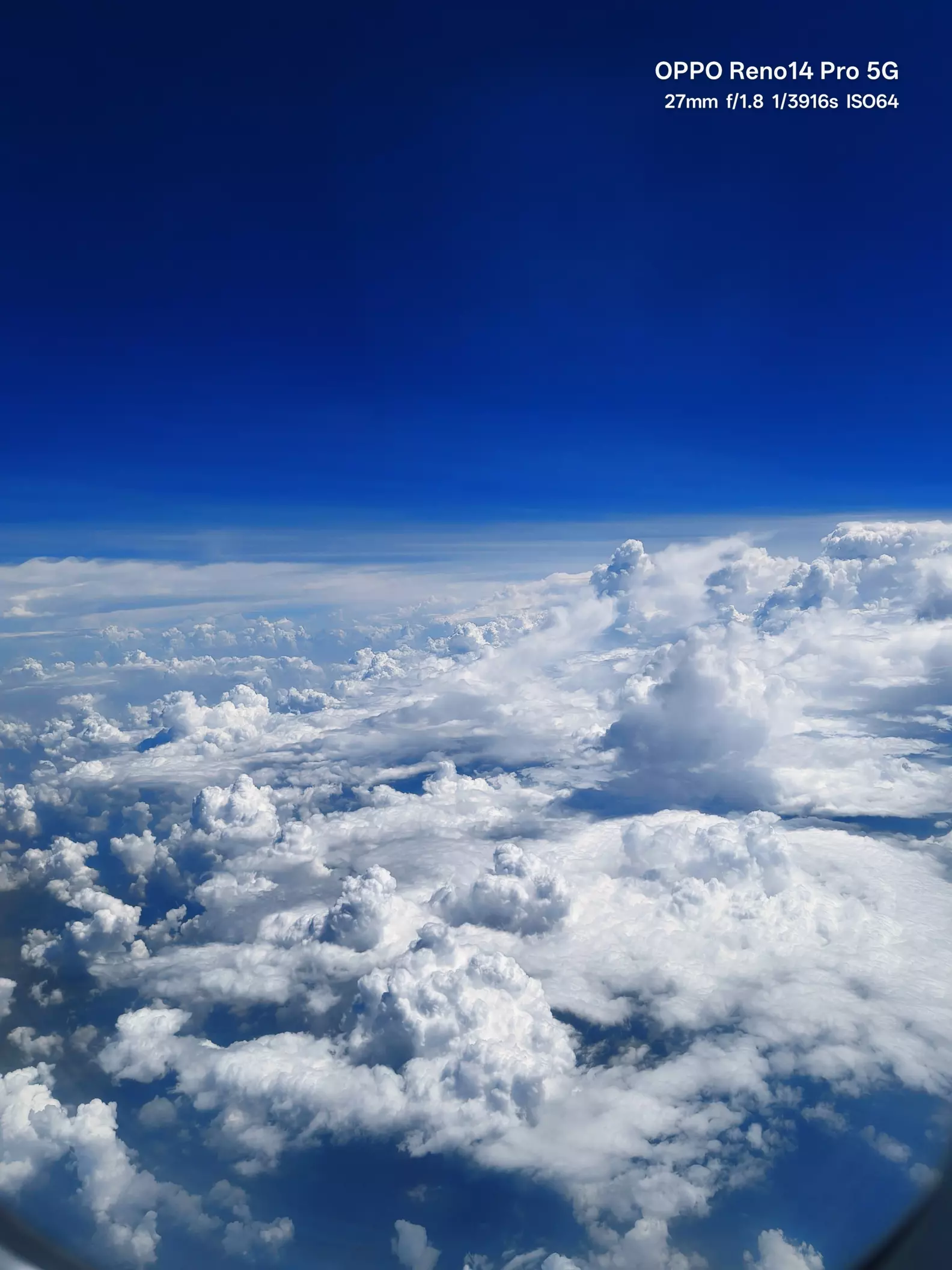 Captured the stunning sky through the airplane window with m