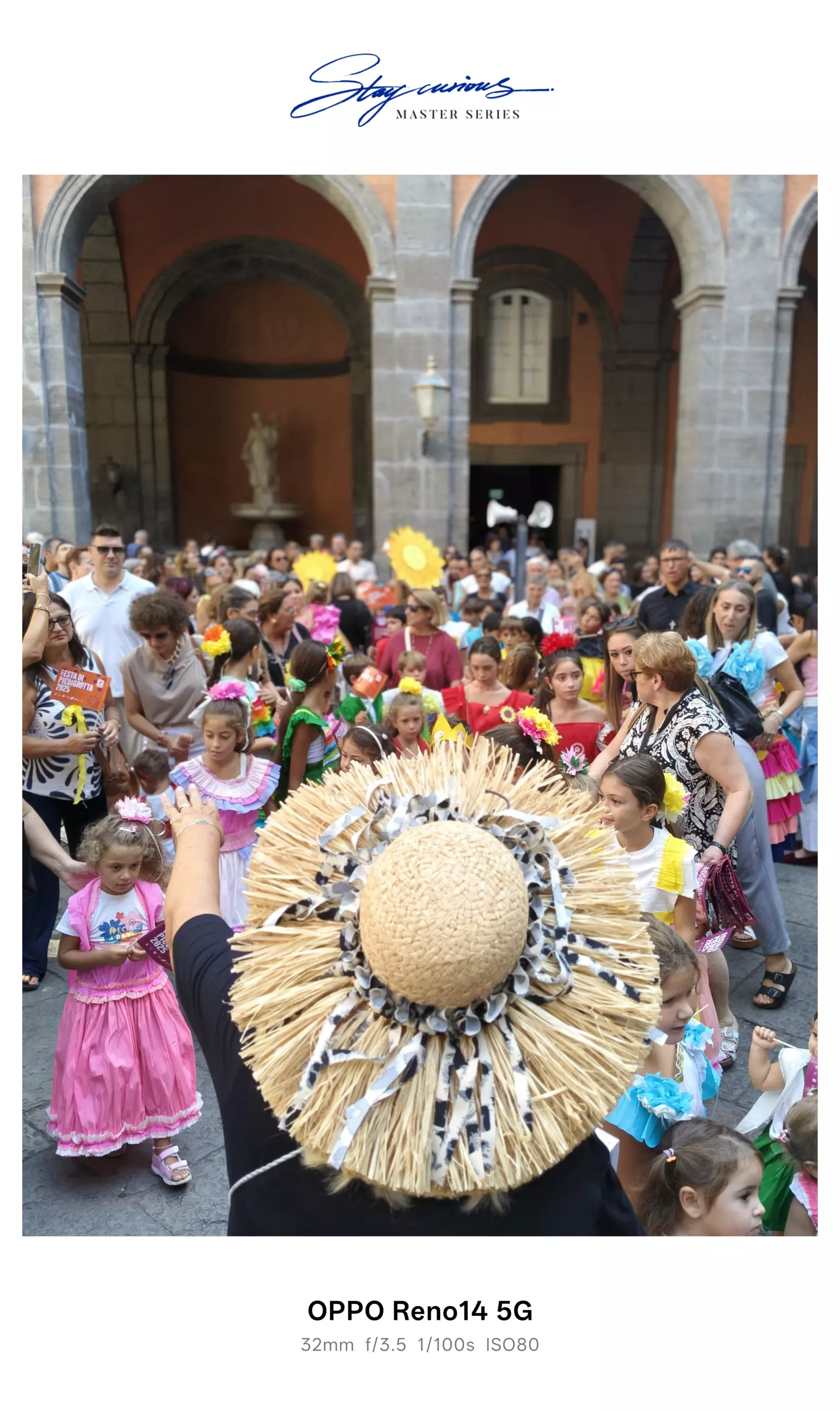 A school play in the heart of Naples , so many colors and wo