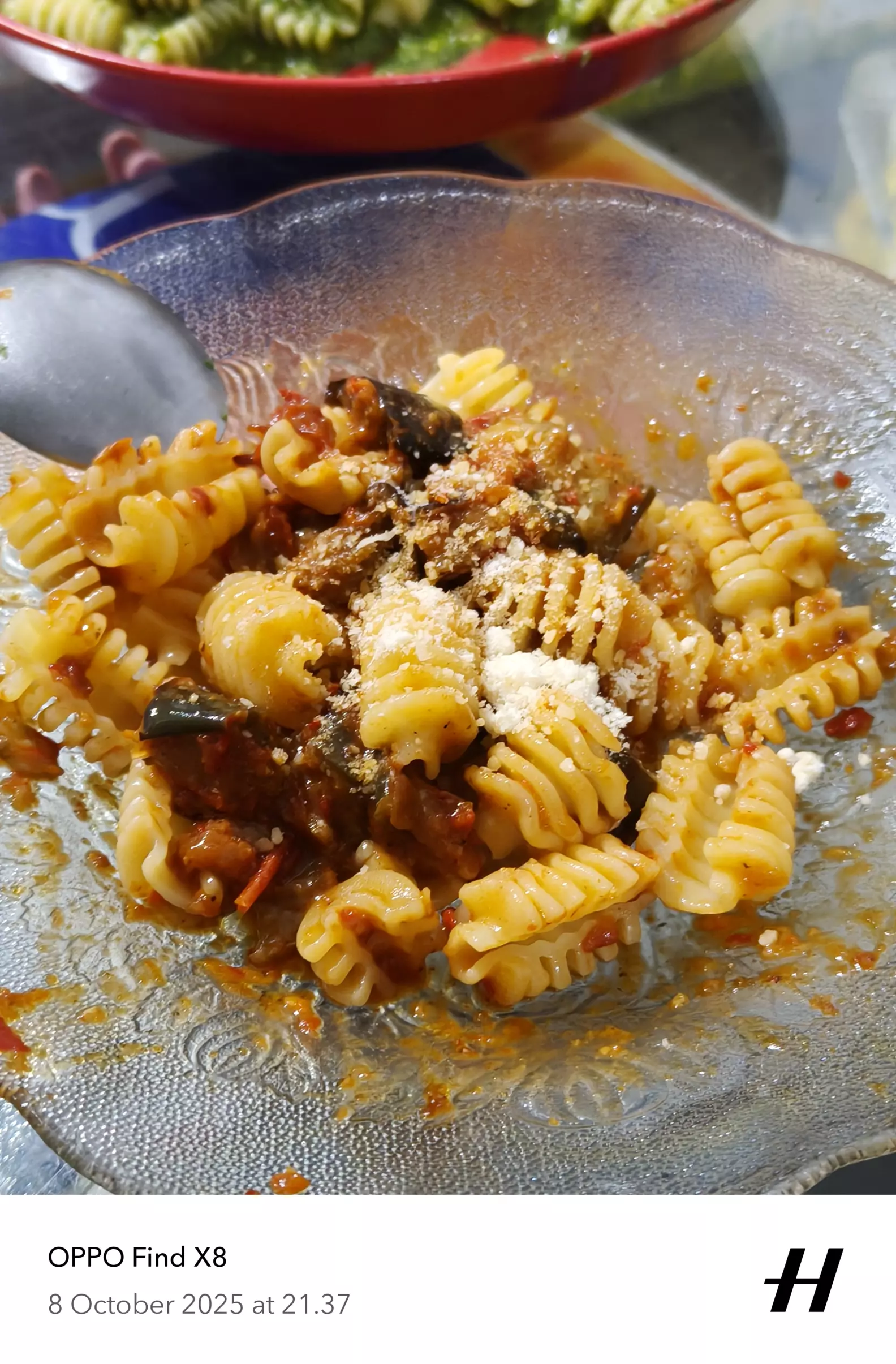 A day full of pasta (lunch & dinner). From leftovers of eggp