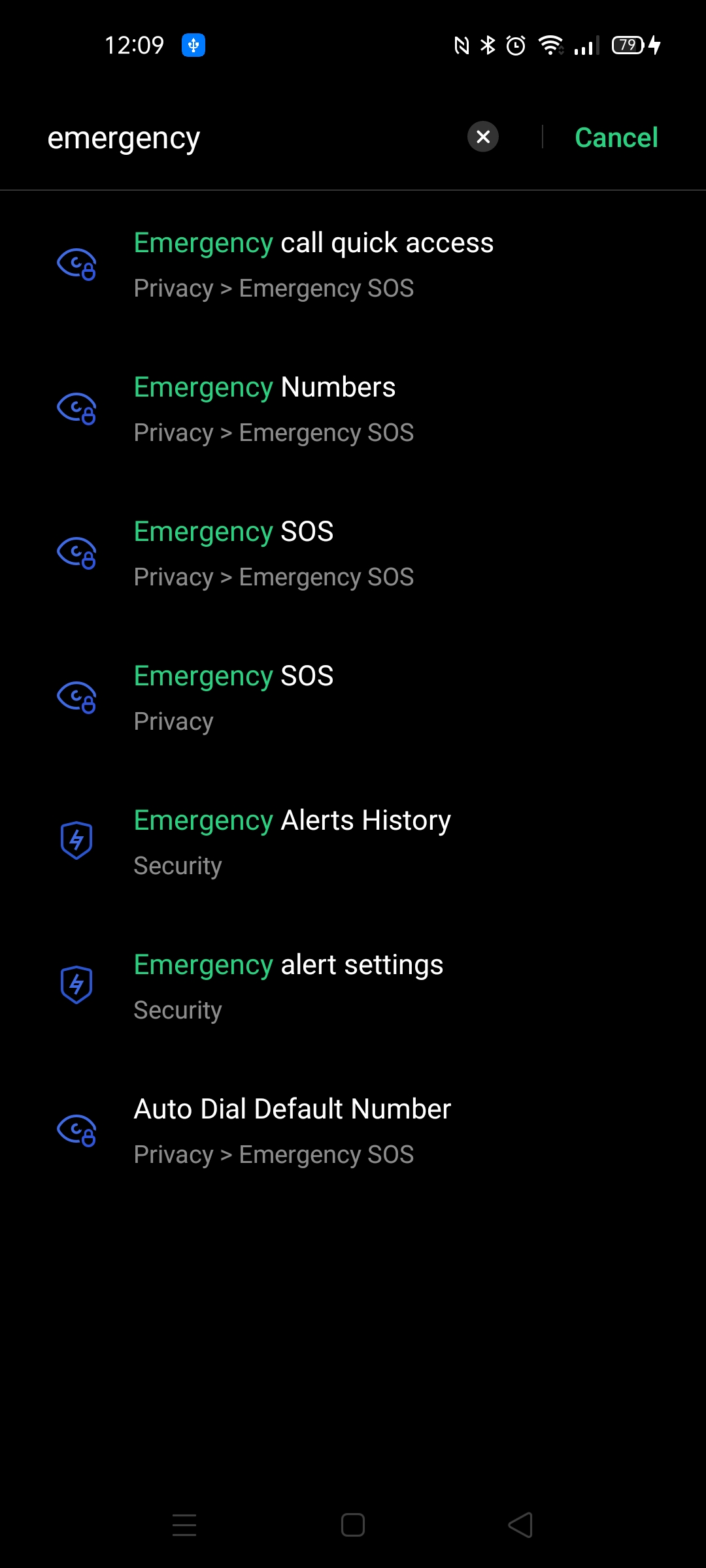 OPPO A72 Emergency Information Issue